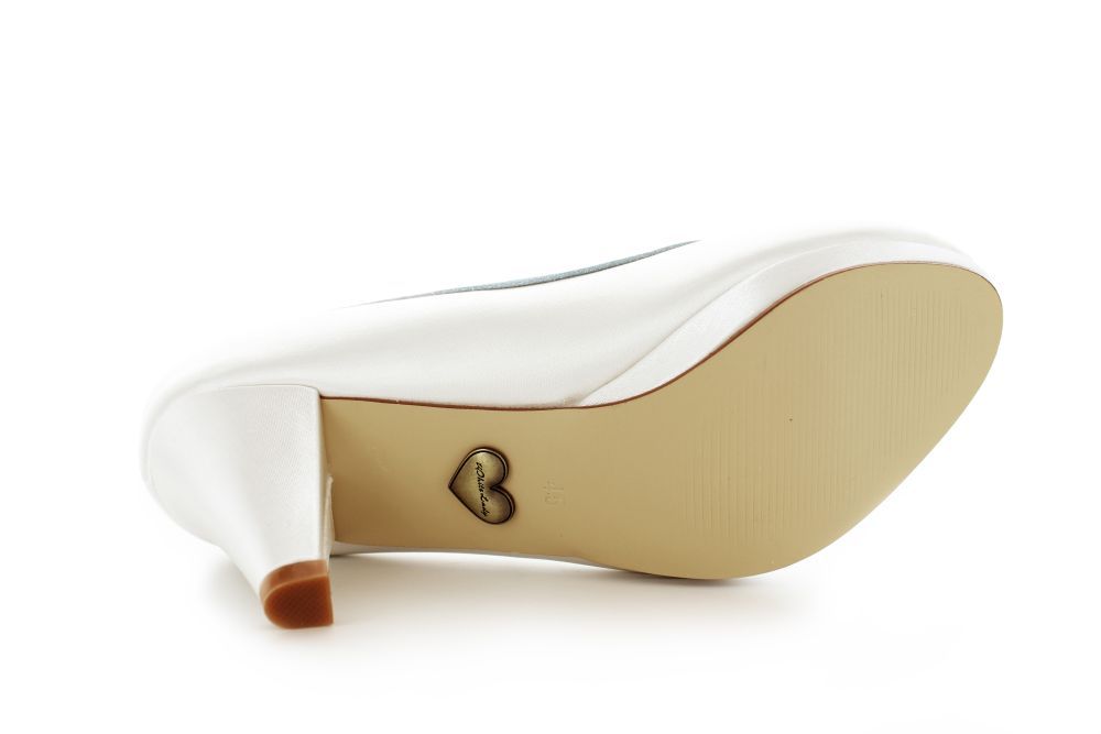 bequeme Brautpumps 838 ivory-silber | Gautsche