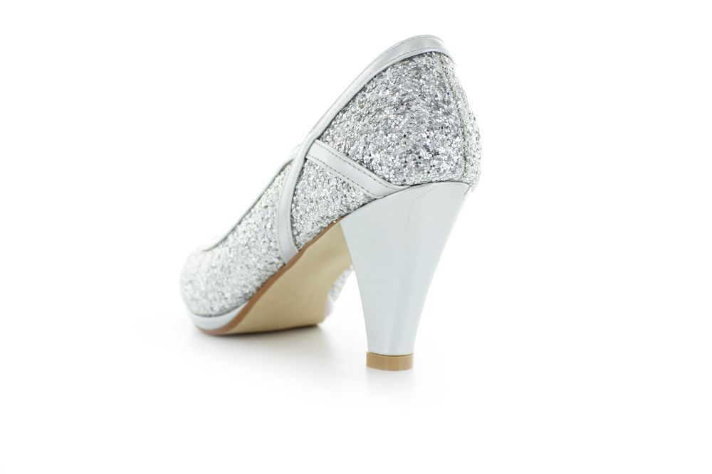 Erstaunlich Glitzer Pumps Silber Bild
