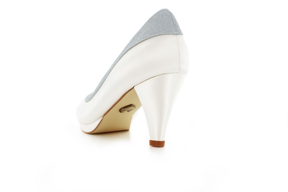 bequeme Brautpumps 838 ivory-silber | Gautsche