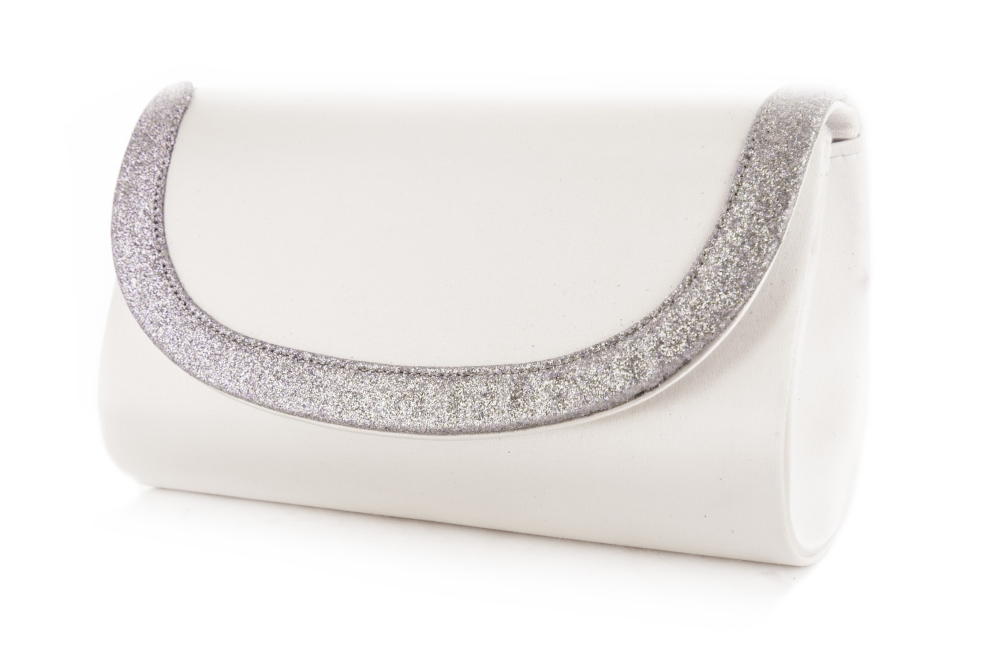 Marie ivory-silber Satin-Glitter | Gautsche